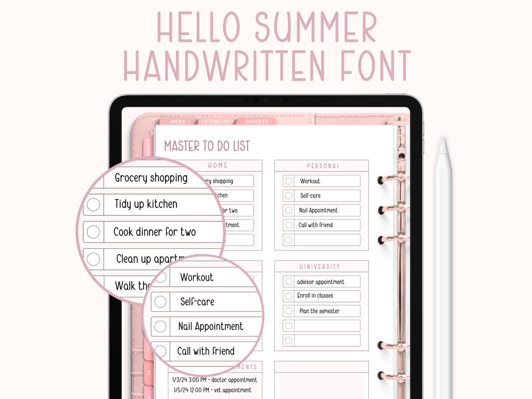 Hello Summer Handwritten Font, Handwriting Fonts, Handwritten Fonts ...