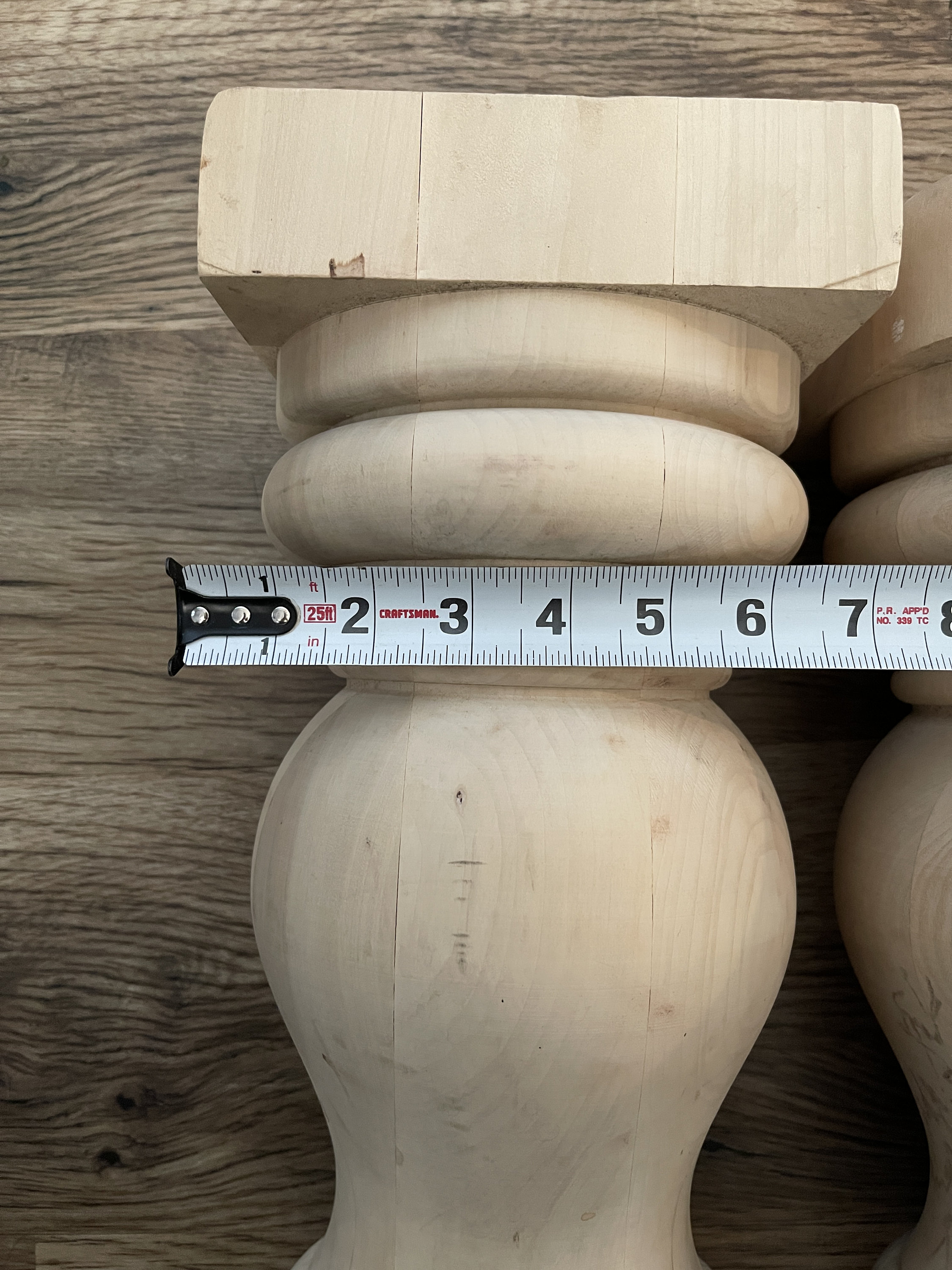 Hand Spun Wooden Legs Coffee Table Legs 7x17 Chunky Table - Etsy