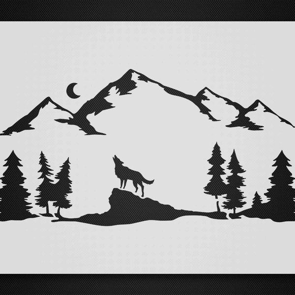Wolf Stencil - Etsy