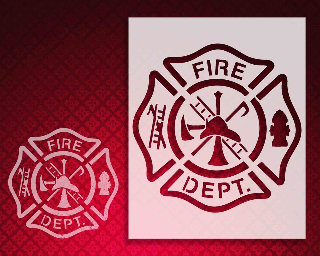 Fire Department Stencil - 11x8.5 - 11x13.9 - Etsy