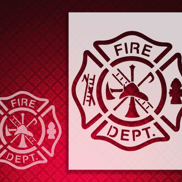 Fire Department Stencil - Etsy