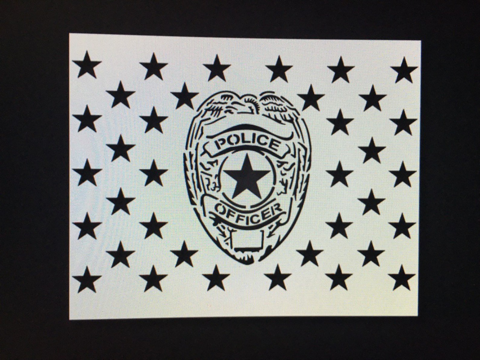 Police Badge Stencil - 11x8.5 - 11x13.9 - Etsy