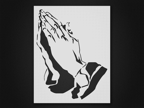 Pray Hands Stencil Reusable&durable Mylar 10 Mil | Etsy