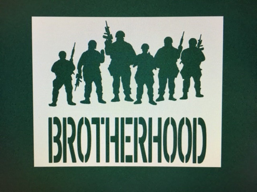 Brotherhood Stencil - 11x8.5 - 11x13.9 - Etsy