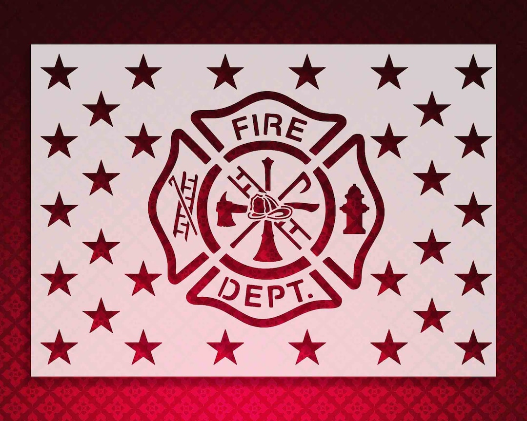 Fire Department Stencil - 11x8.5 - 11x13.9 - Etsy