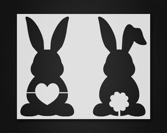 Rabbit Stencil | Etsy