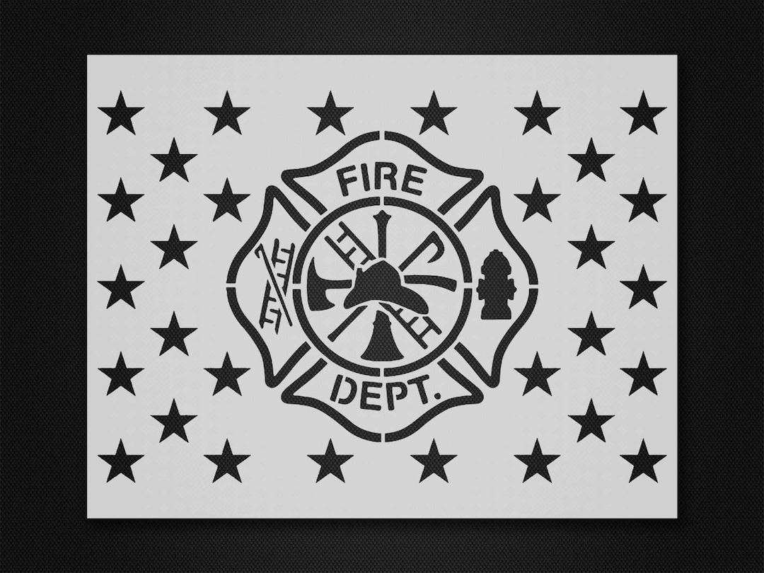 Fire Department Stencil - 11x8.5 - 11x13.9 - Etsy