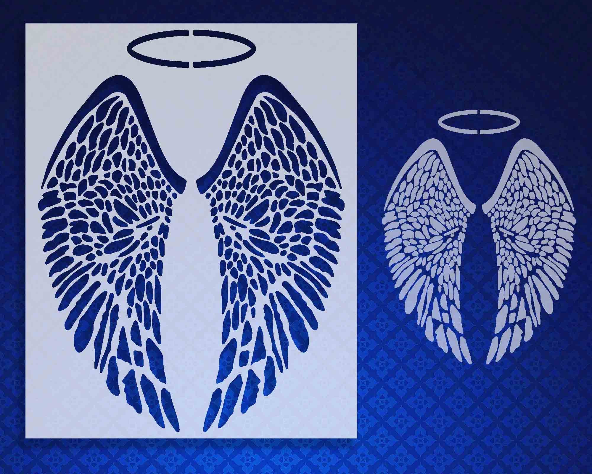 Angel Wings Stencil - 11x8.5 - 11x13.9 - Etsy