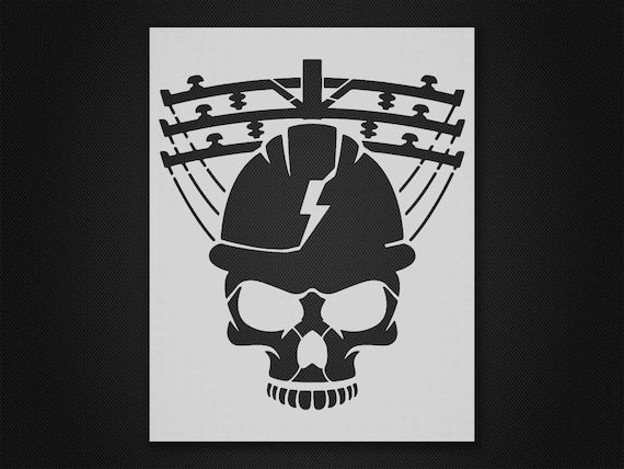 Lineman Skull Reusable&durable Mylar 10 Mil | Etsy