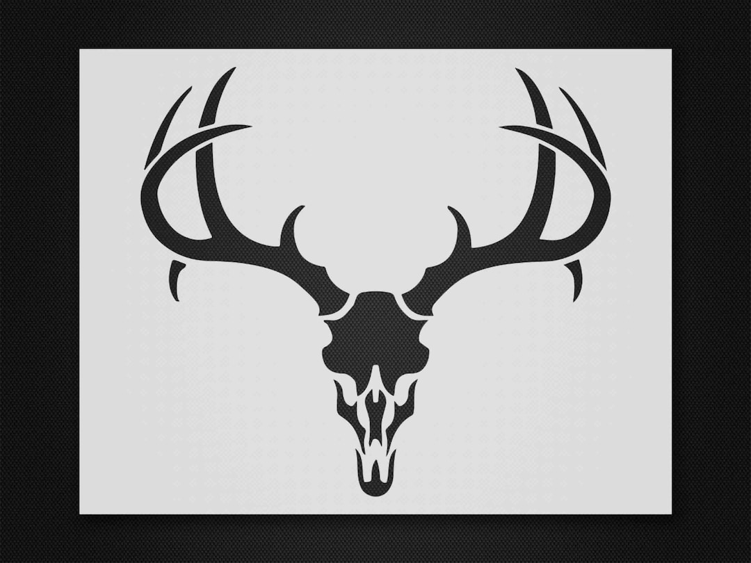 Deer Skull Stencil - Reusable&durable Mylar - 10 Mil - Etsy
