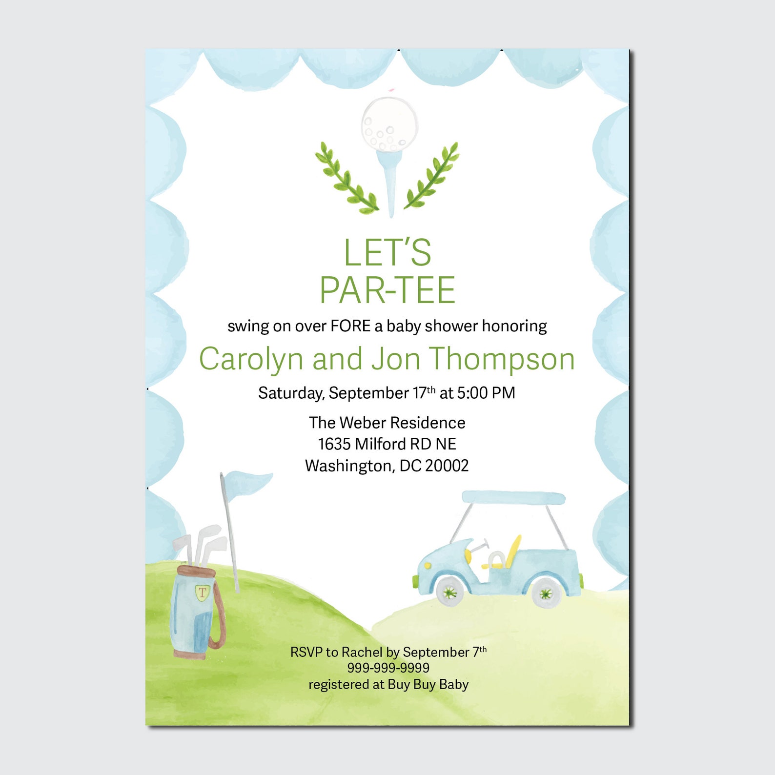 Golf Baby Shower - Etsy