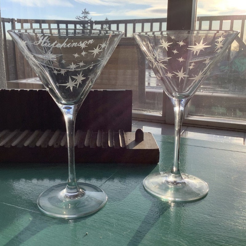 Personalized Martini Glasses - Etsy