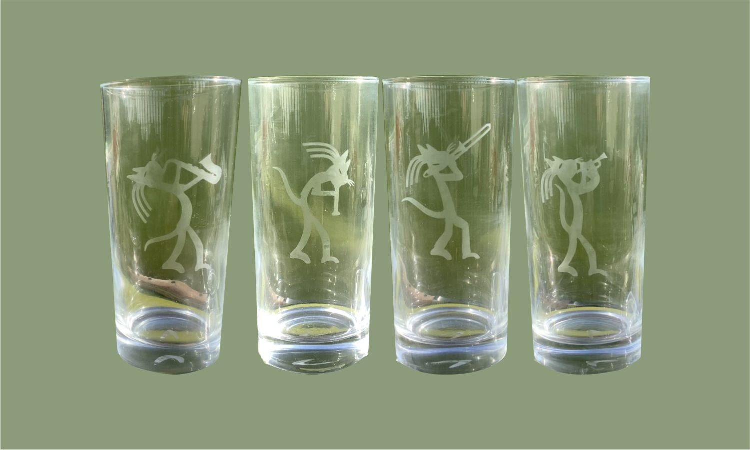 Jazz Cooler Cats Glasses - 12.75 Oz. Highball - Set of 4 - Etsy