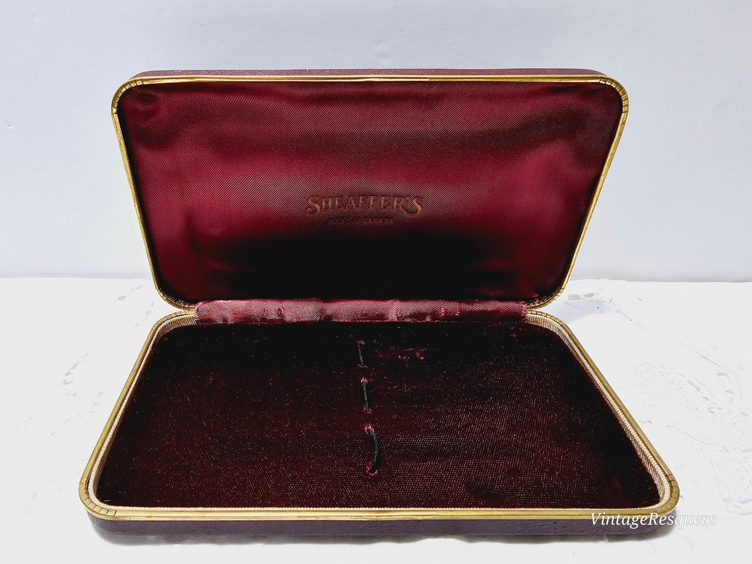 Vintage Sheaffer Pen Triple Storage Case Box RARE 1940's Fountain Pen ...