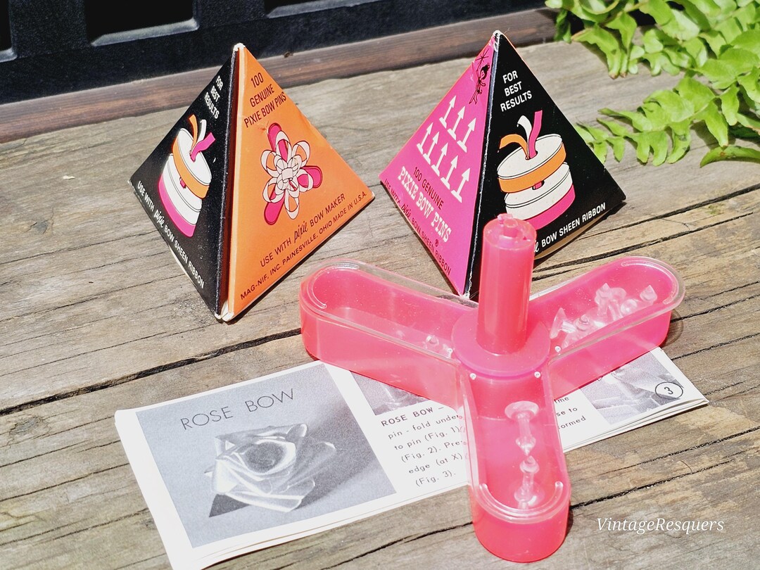 Vintage Pixie Bow Maker Includes Instruction Booklet and Tow Boxes Full ...
