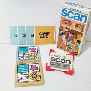 Vintage SCAN Match Board Game by Parker Brothers 1970s Split Second ...