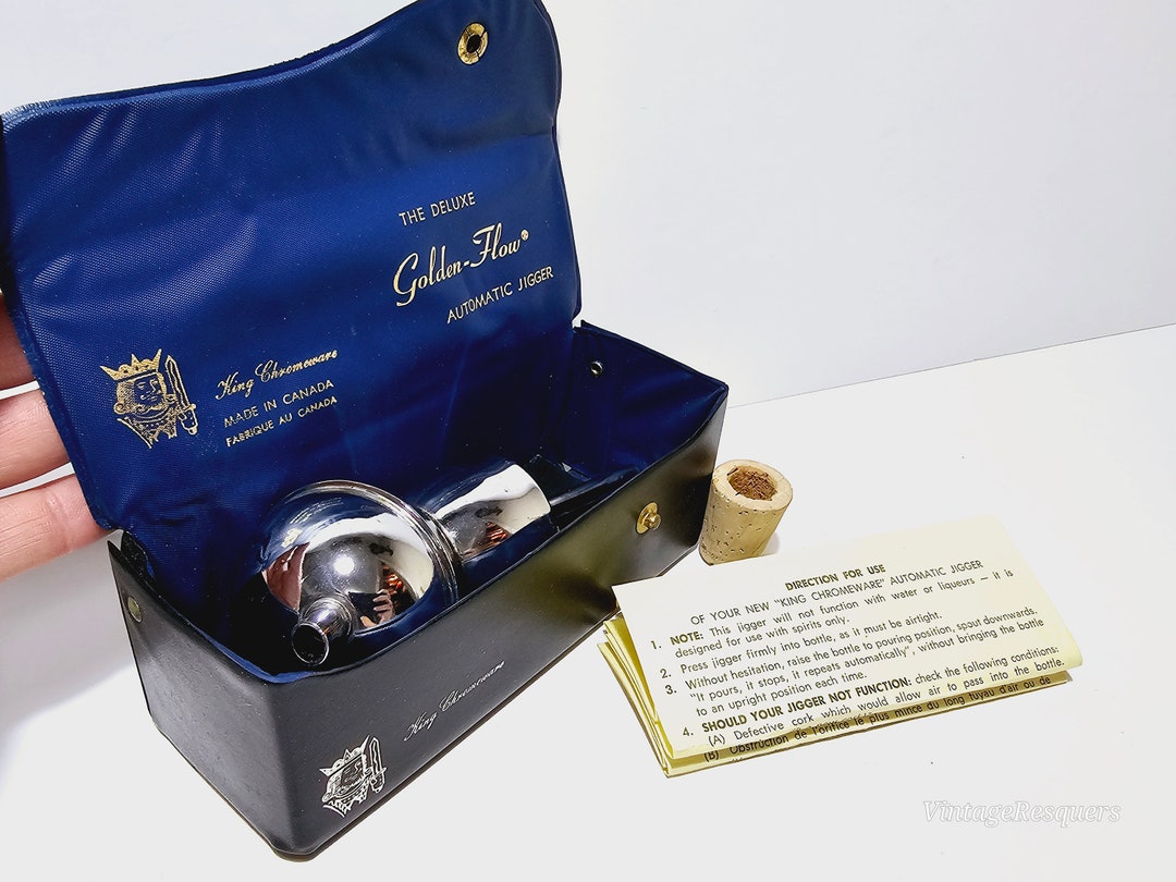 Vintage Original King Chromeware Automatic Jigger the Deluxe Golden ...
