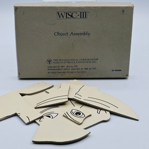 Vintage WISC-III Object Assembly the Psychology Corporation - Etsy