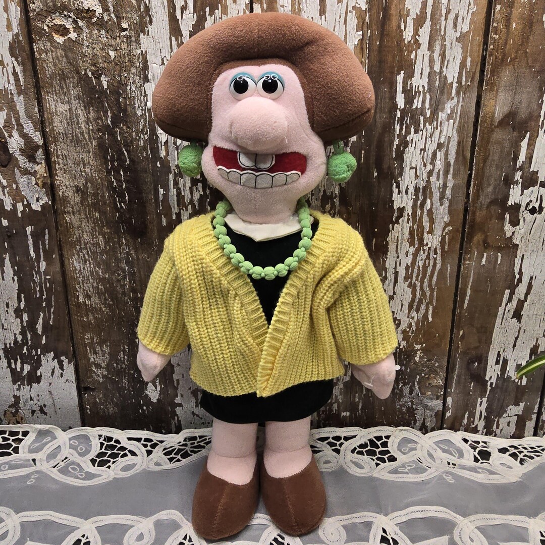 Vintage 1989 Wallace and Gromit Wendolene Stuffed Cuddly Soft Plush Toy ...