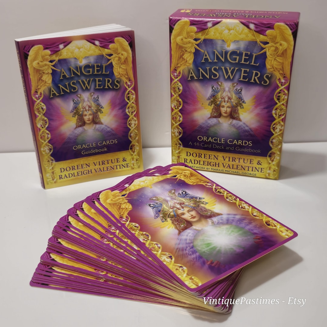 RARE OOP Angel Answers Oracle Cards by Doreen Virtue and Radleigh ...