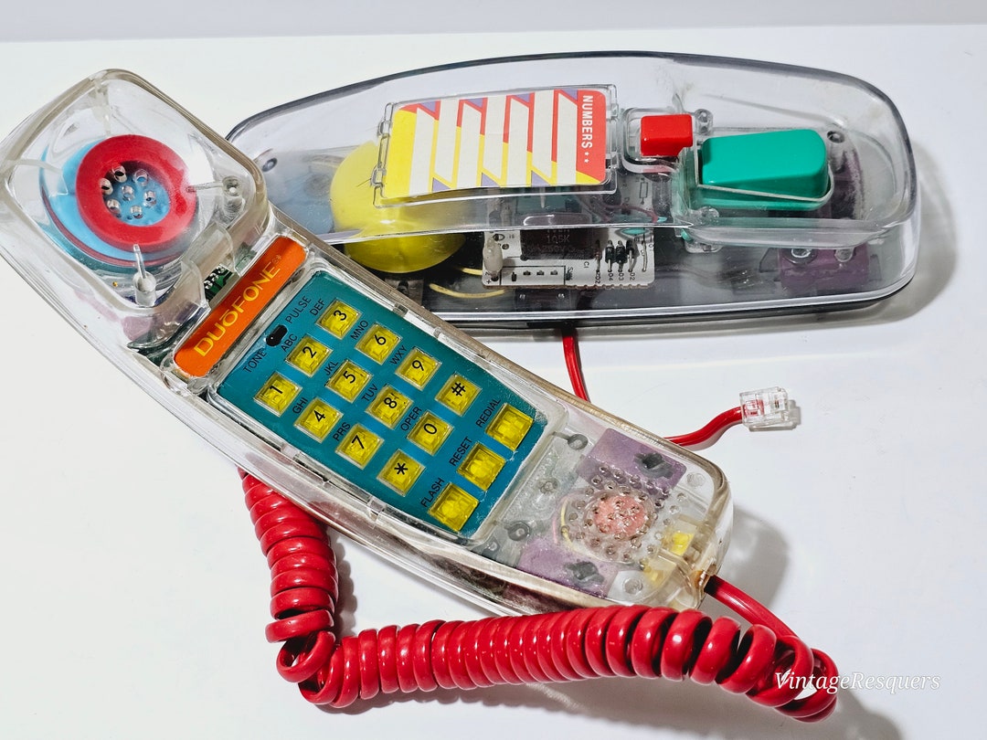 Vintage Clear Transparent Phone 1980s Duophone Land Line Home Phone ...