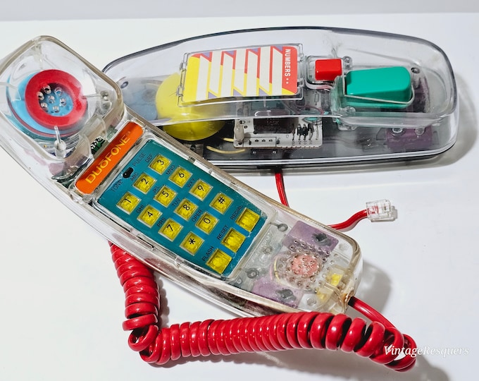Vintage Clear Transparent Phone 1980s Duophone Land Line Home Phone ...