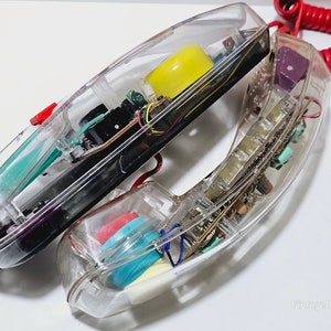 Vintage Clear Transparent Phone 1980s Duophone Land Line Home Phone ...