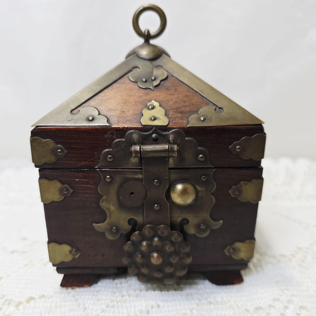 Vintage Korean Prayer Box: Brass Hardware, Hardwood Reliquary - Etsy UK