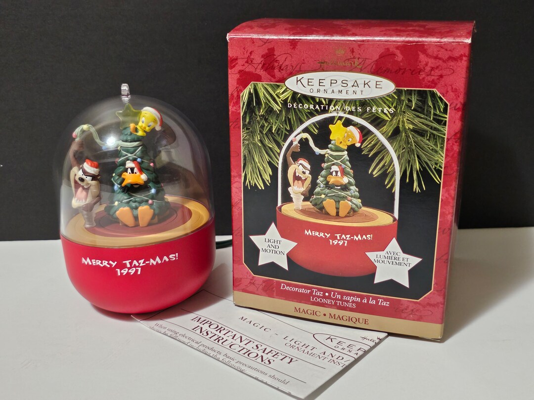 Vintage Christmas Hallmark Keepsake Ornament, Merry Decorator Taz-mas ...