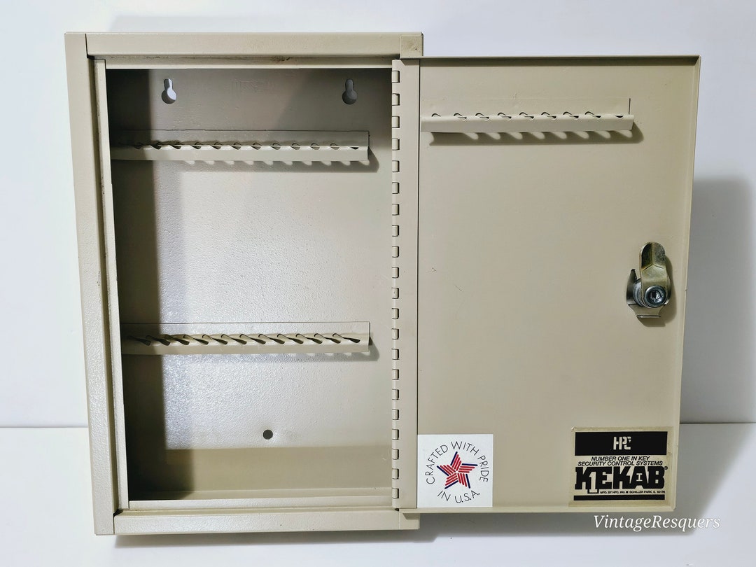 Vintage Key Security Cabinet Lock Box Key Control System Heavy Duty ...