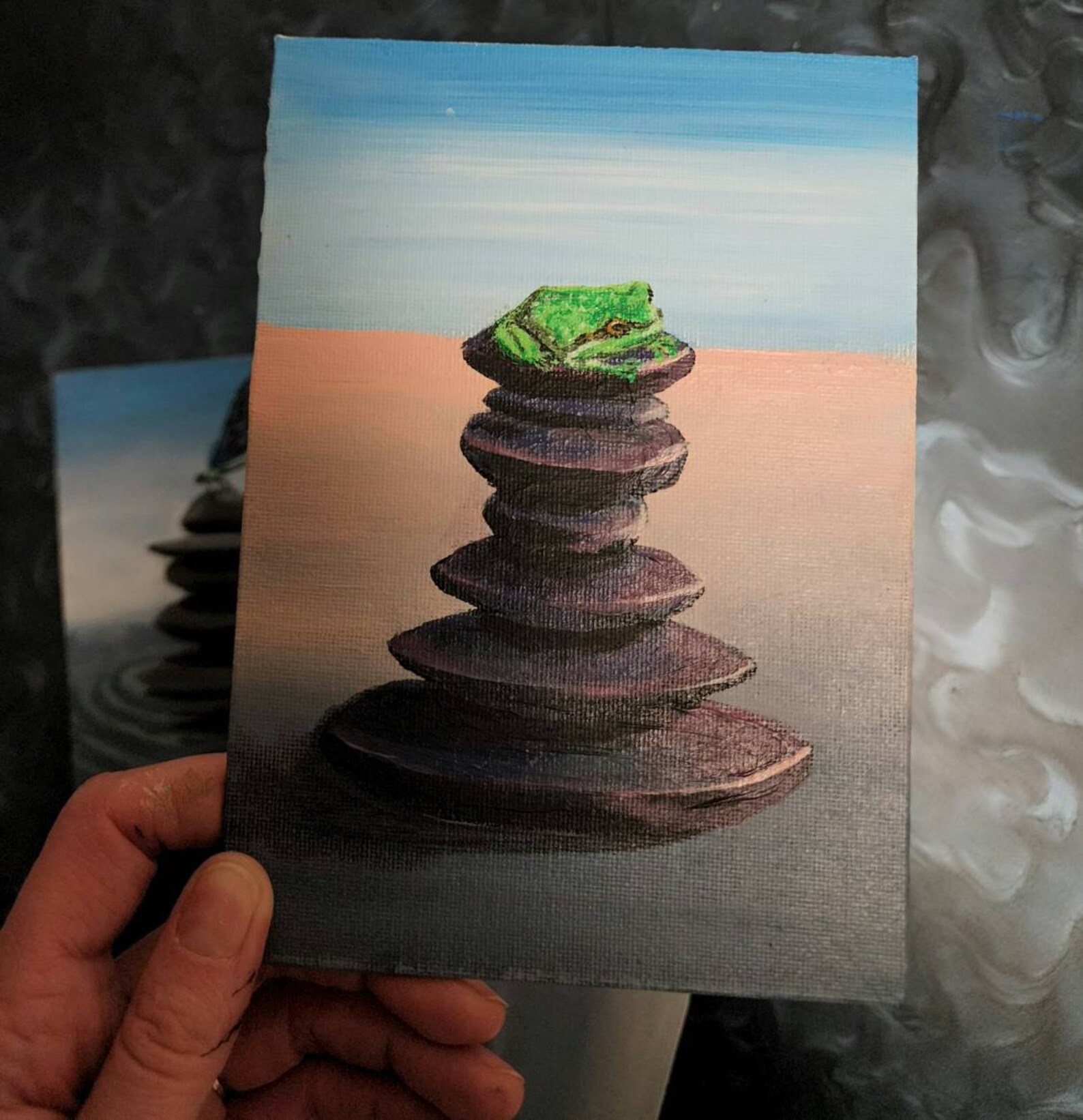 Peaceful Painting. Relaxing Art. Meditation Painting. Water - Etsy