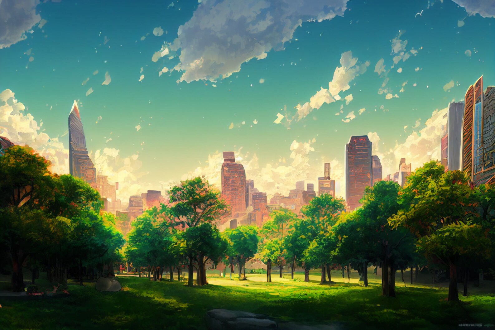 Anime Park // Visual Novel V-tuber Background - Etsy