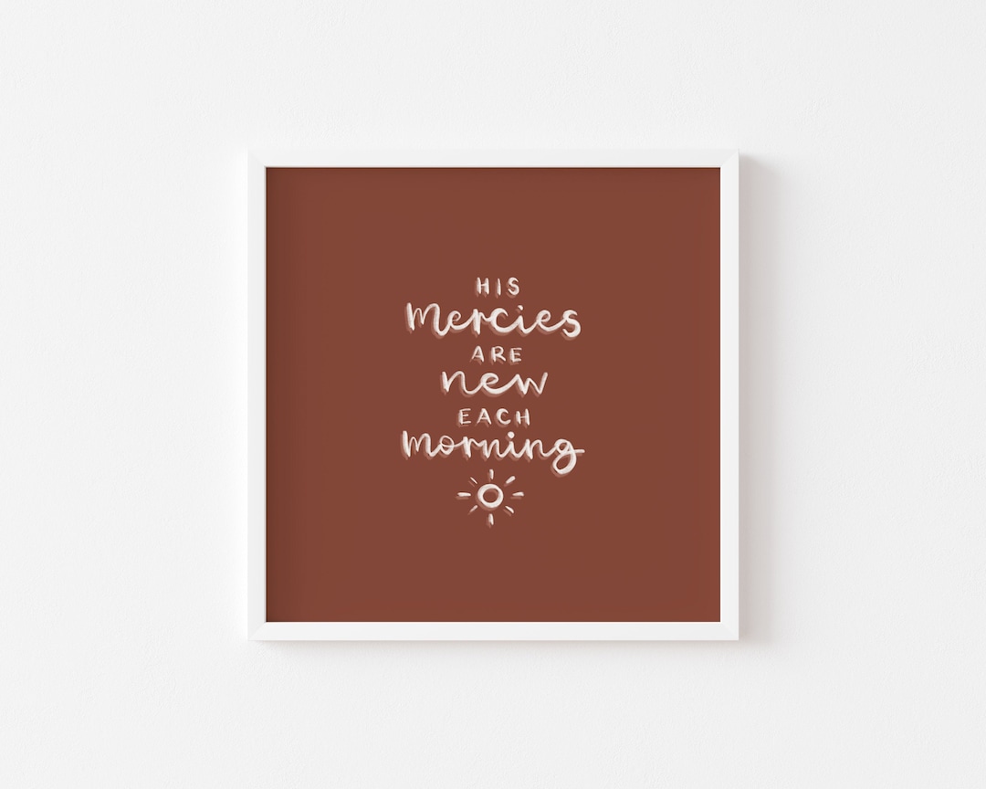 His Mercies Are New Each Morning - Lettering Calligraphy Digital ...