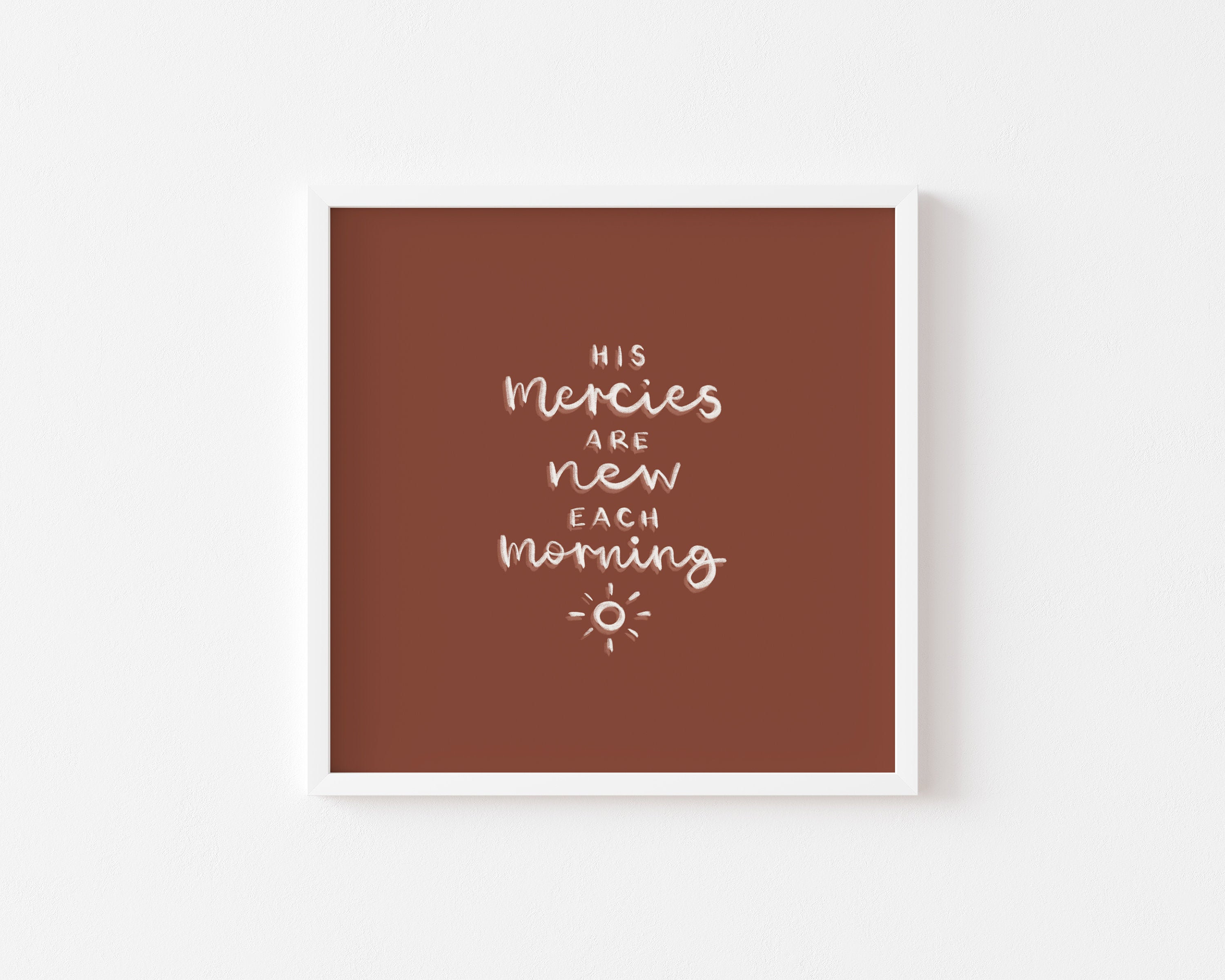 His Mercies Are New Each Morning - Lettering Calligraphy Digital ...