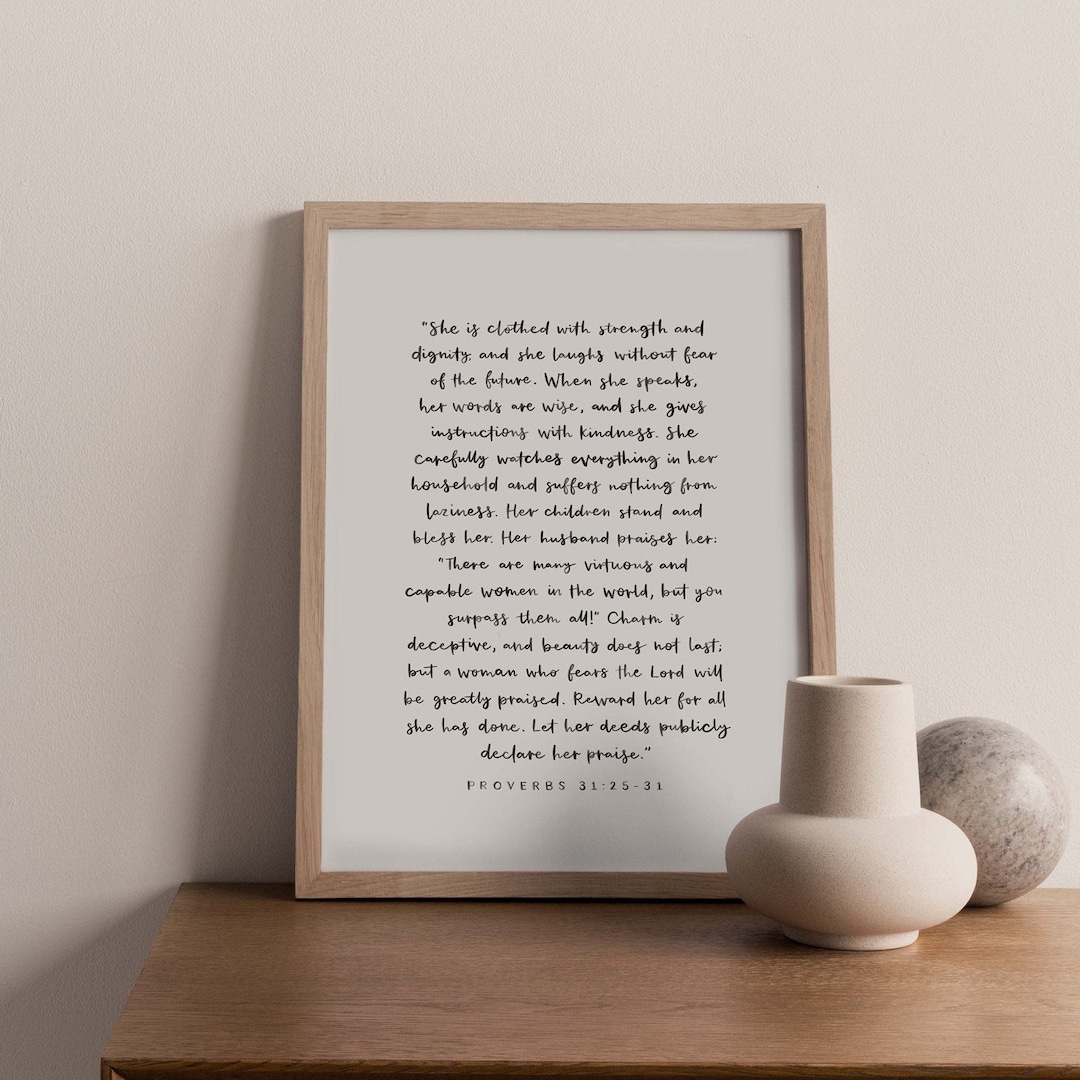 PROVERBS 31 - Digital Download Printable Bible Verse - Etsy