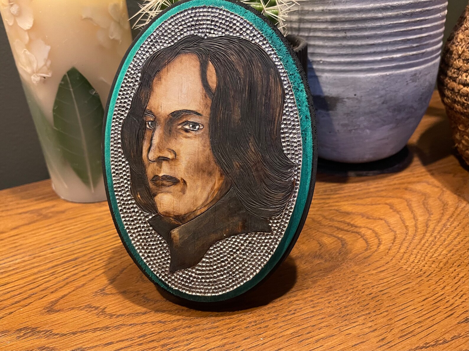 Severus Snape Wood Burning Art, Slytherin Decor, Harry Potter ...