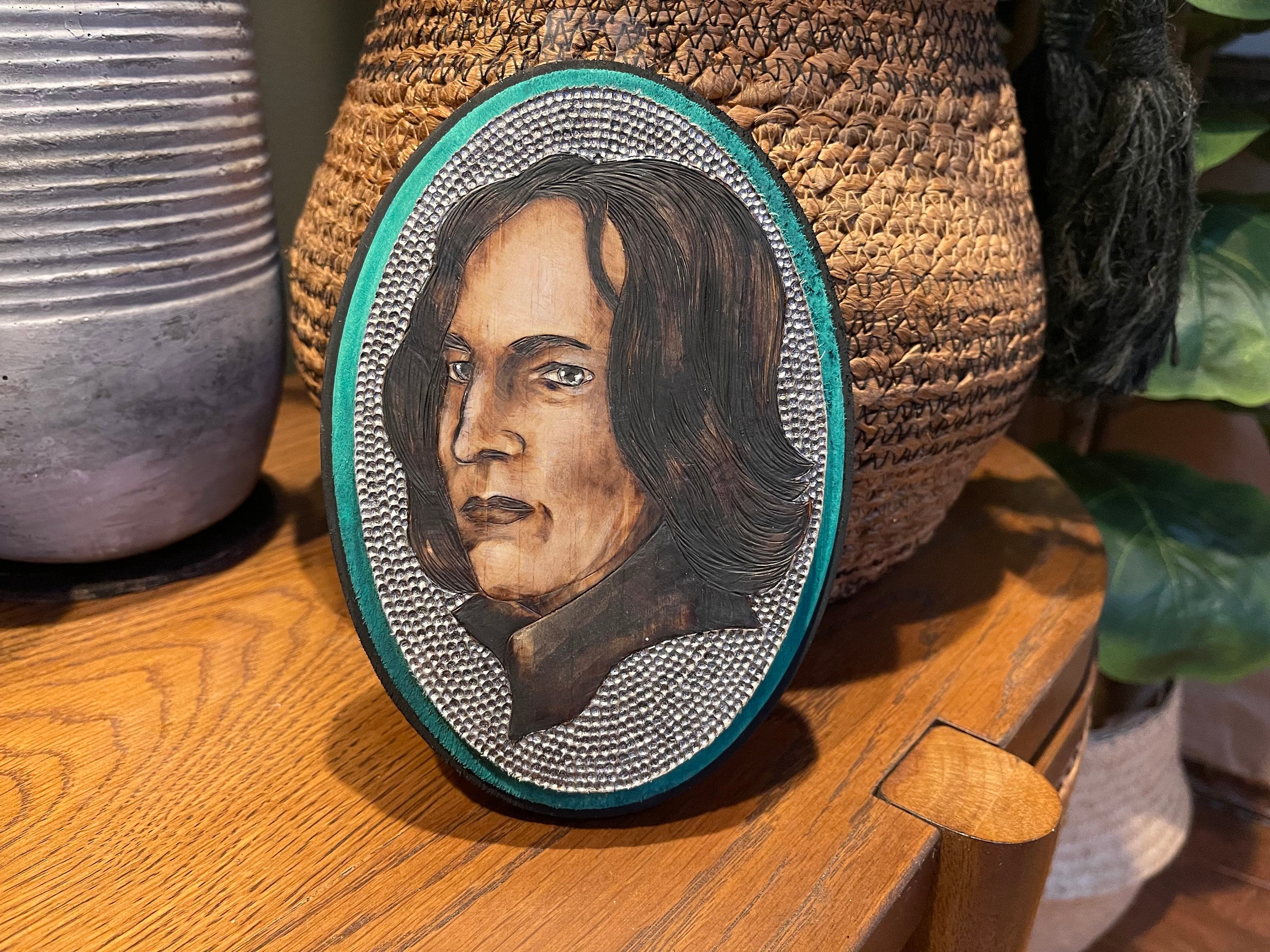 Severus Snape Wood Burning Art, Slytherin Decor, Harry Potter ...