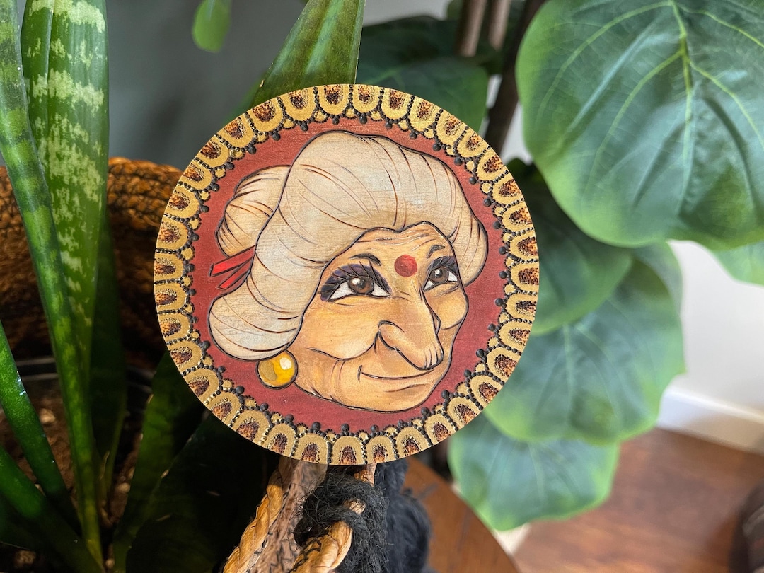 Yubaba / Zeniba Wood Burning, Anime Pyrography Art, Ghibli Decor ...