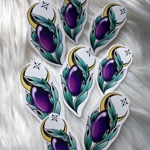 Purple Gem Magic Moon Sticker | Witchcraft Aesthetic Stickers ...