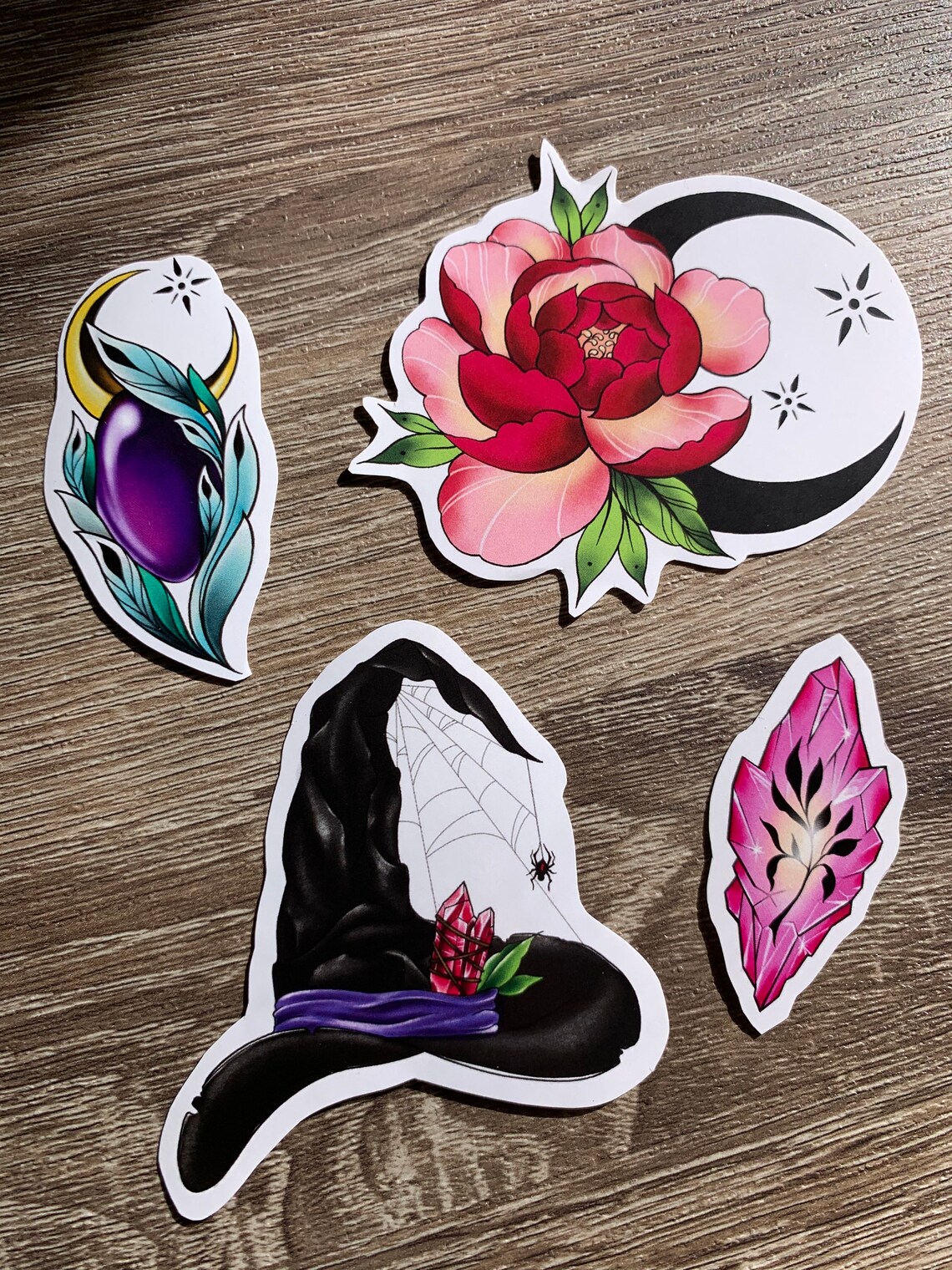 Magic Witchcraft Sticker Pack Mystic Moon/witch - Etsy
