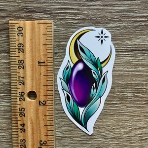 Purple Gem Magic Moon Sticker | Witchcraft Aesthetic Stickers ...