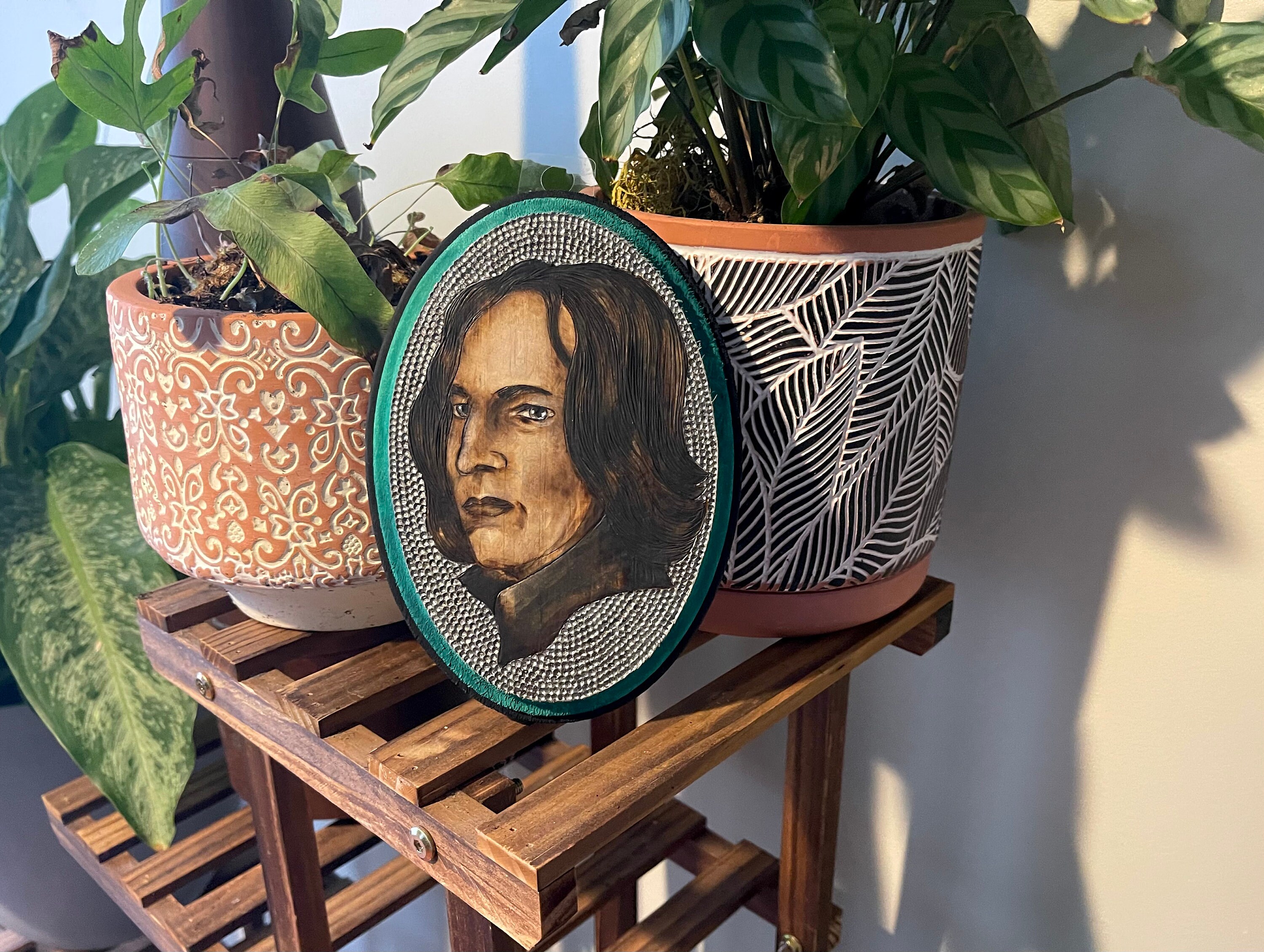 Severus Snape Wood Burning Art, Slytherin Decor, Harry Potter ...