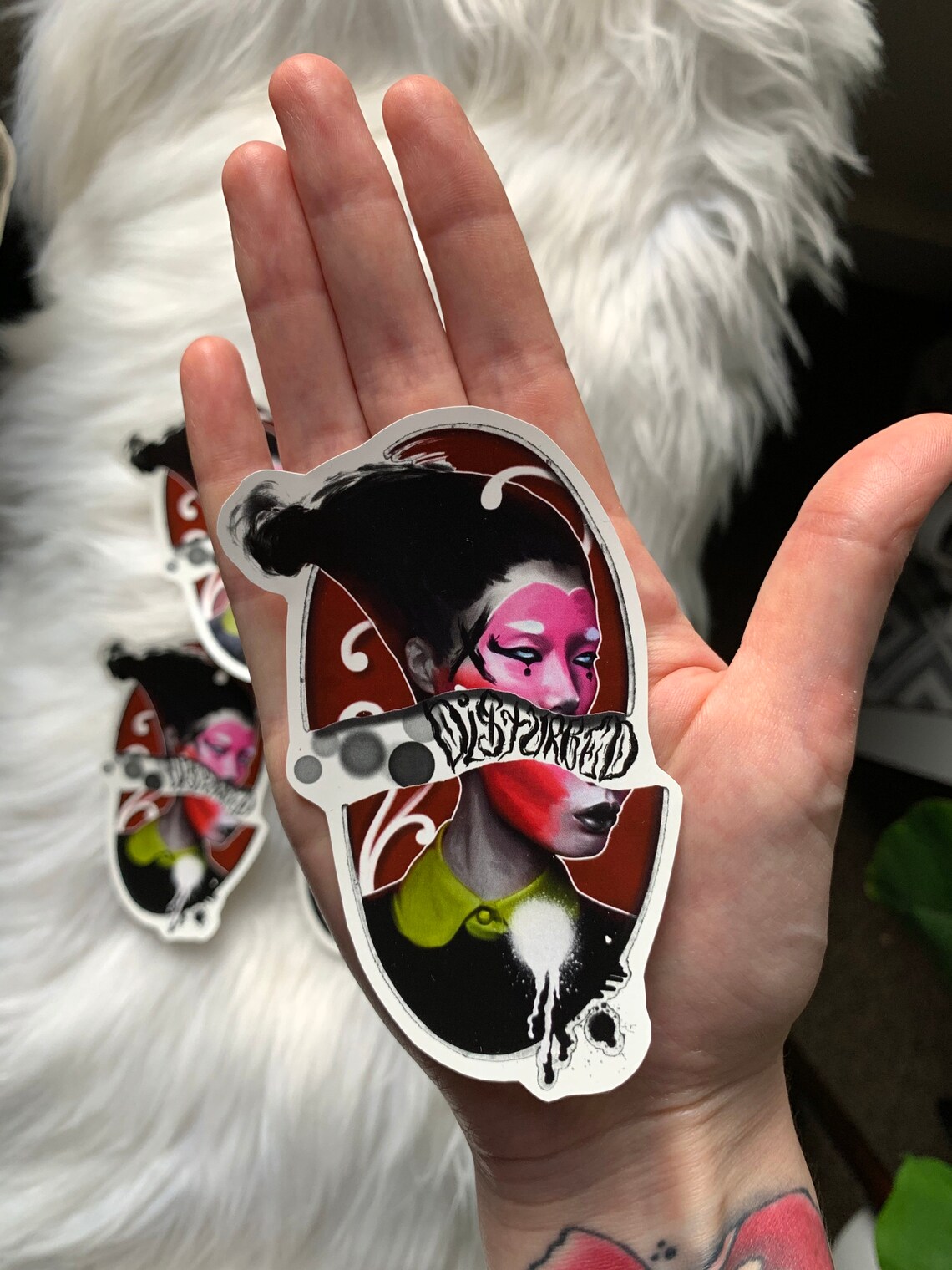 Graffiti Goth Girl Waterproof Sticker | Coated Outdoor Stickers ...