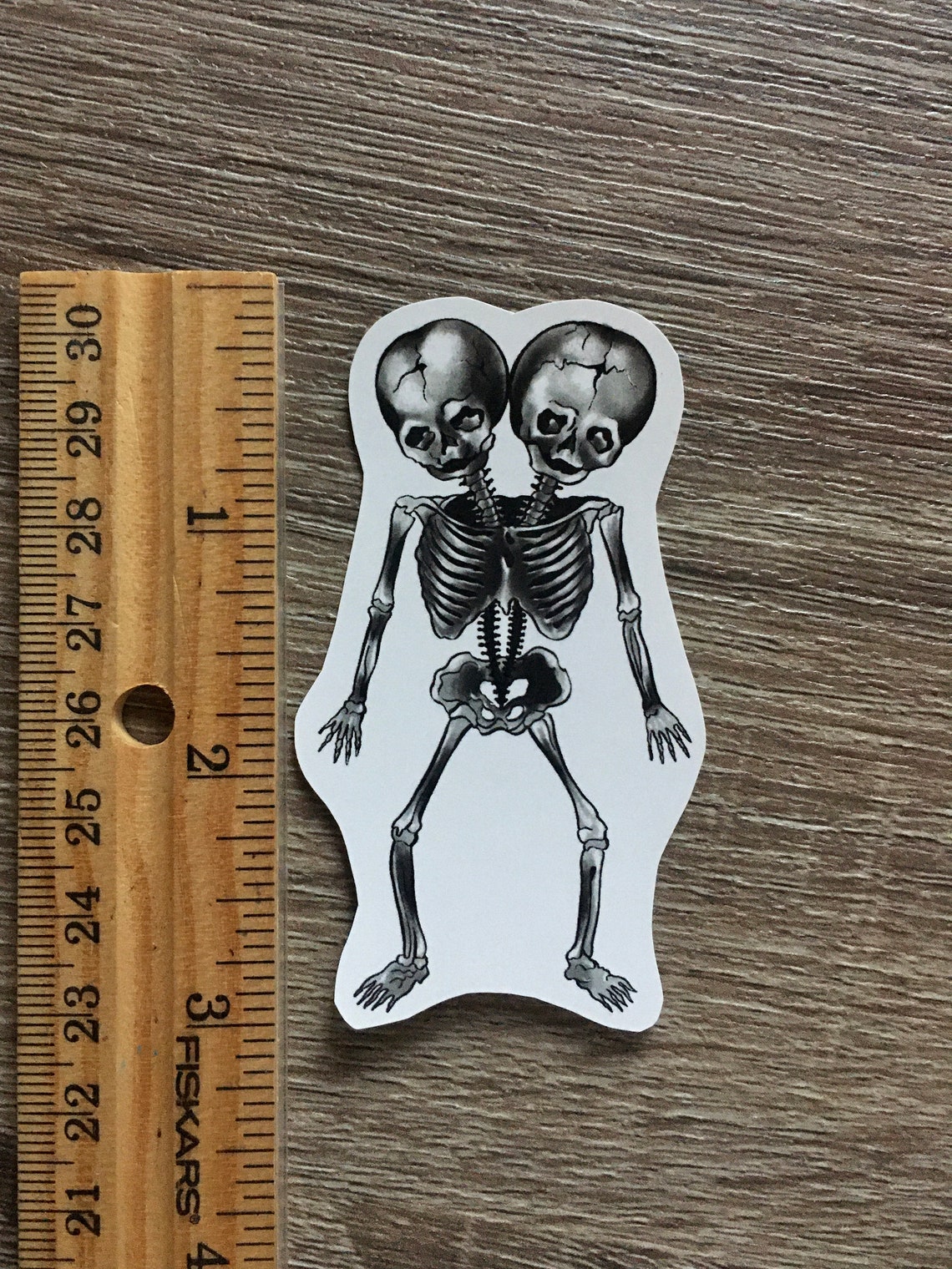 Dark Aesthetic Skeleton Sticker Black and Grey Waterproof - Etsy