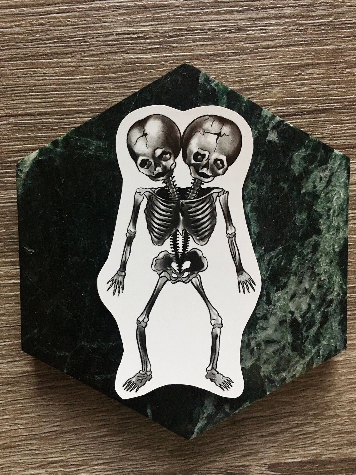 Dark Aesthetic Skeleton Sticker Black and Grey Waterproof - Etsy