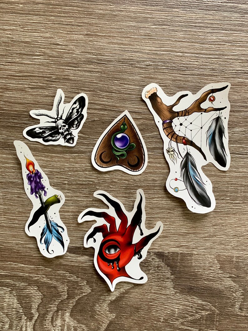 Witchcraft Dark Art Sticker Pack Halloween Set Death - Etsy