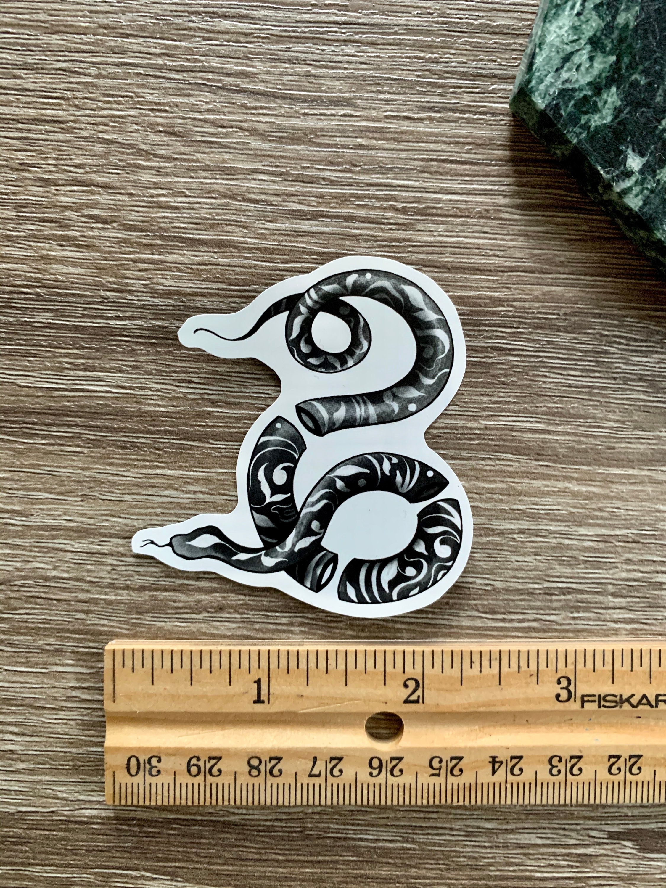 Black and Grey Snake Sticker Waterproof Outdoor Stickers Neotraditional ...