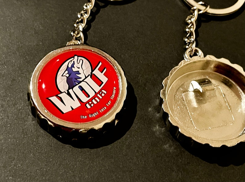 Wolf Cola Bottle Cap-shaped Bottle Opener Keychain always | Etsy