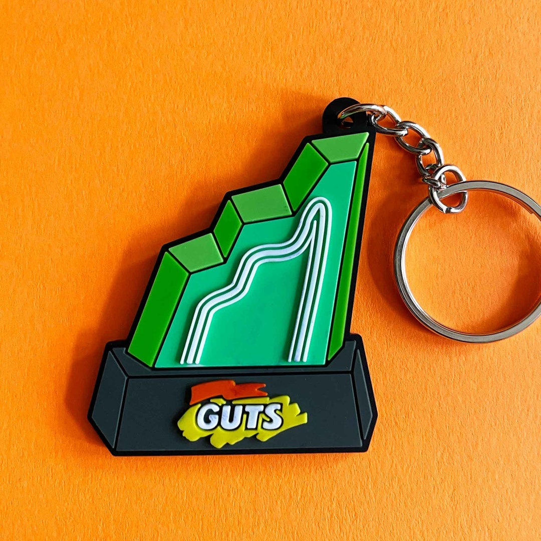 Piece of the Aggro Crag Keychain -- Guts TV Game Show - Etsy