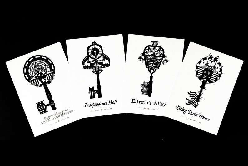 Philadelphia "keys to the City" - 5x7 Prints - Old City Collection (all ...